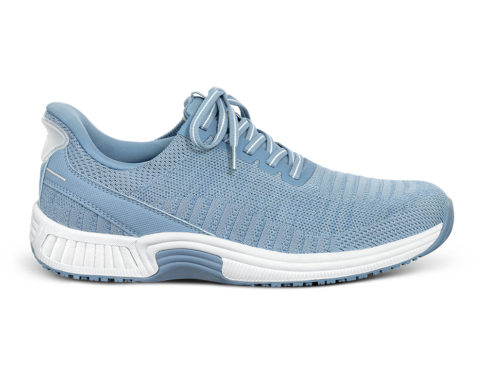 Orthofeet Womens | Kita Blue Slip-on Trainer at ShoeMed