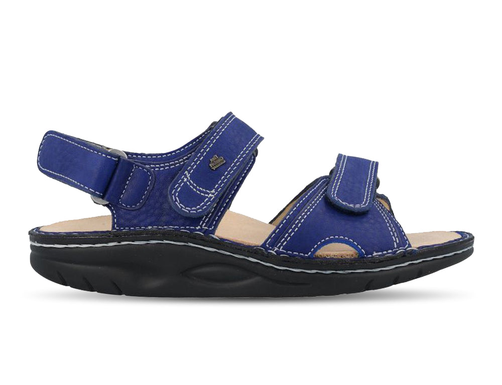 Finn Comfort Womens Yuma | Striking Blue Comfy Sandal at ShoeMed