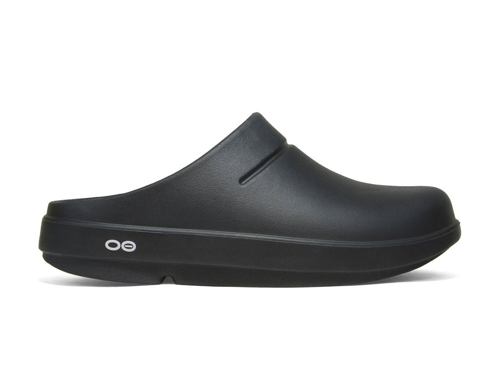 OOfos Clog | Black Recovery Plantar Fasciitis Clog at ShoeMed